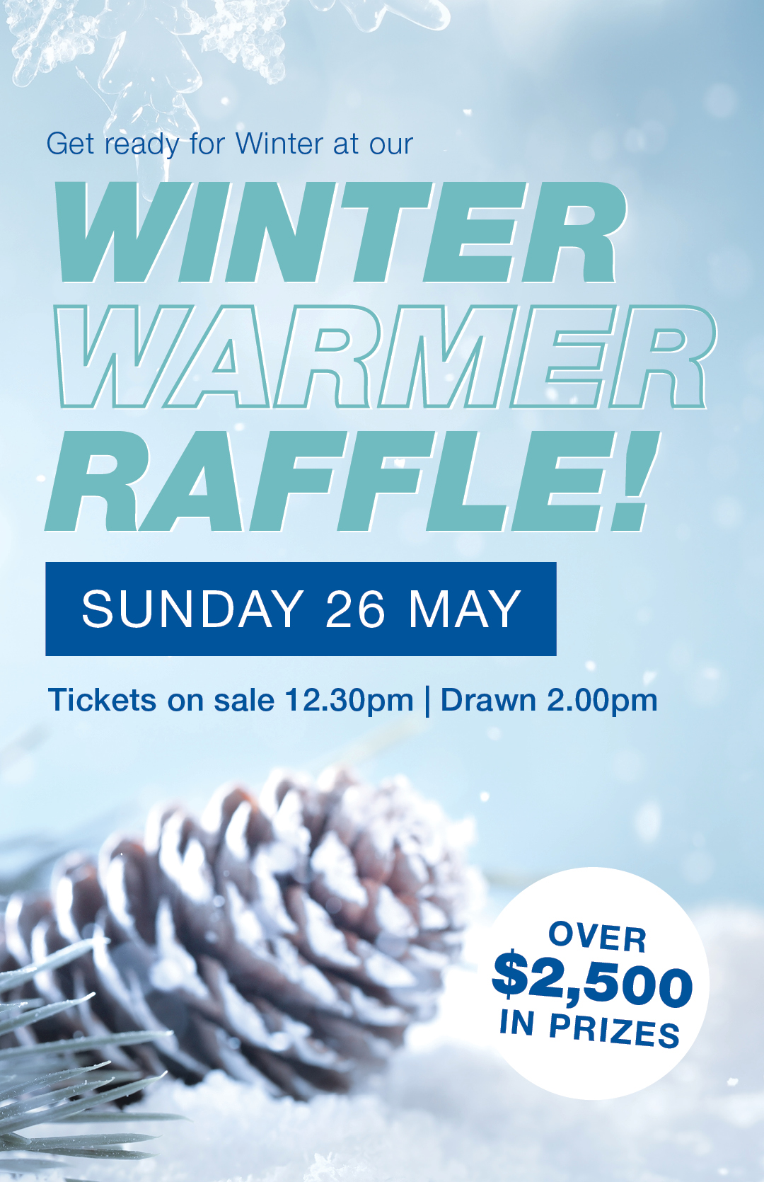 Join us for our Monthly Major Raffle!